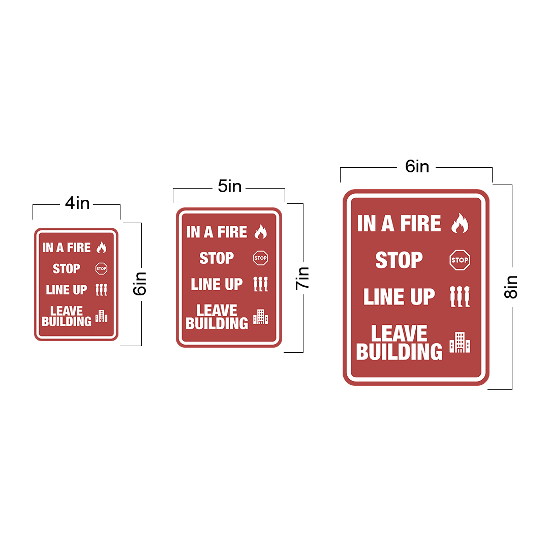 Portrait Round Plus In A Fire Stop Line Up Leave Building Wall or Door ...