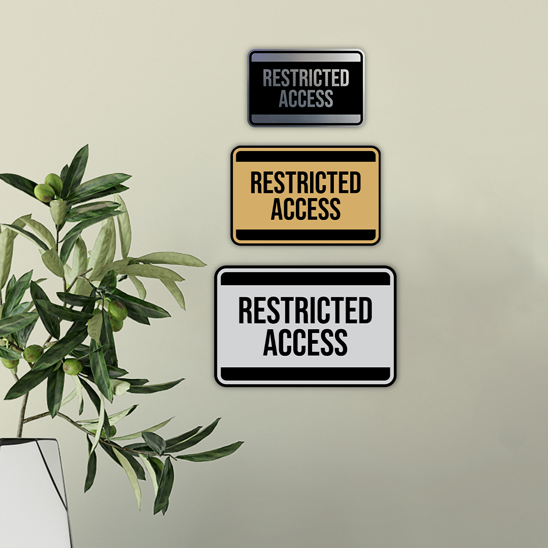 Classic Framed Restricted Access Wall or Door Sign | eBay