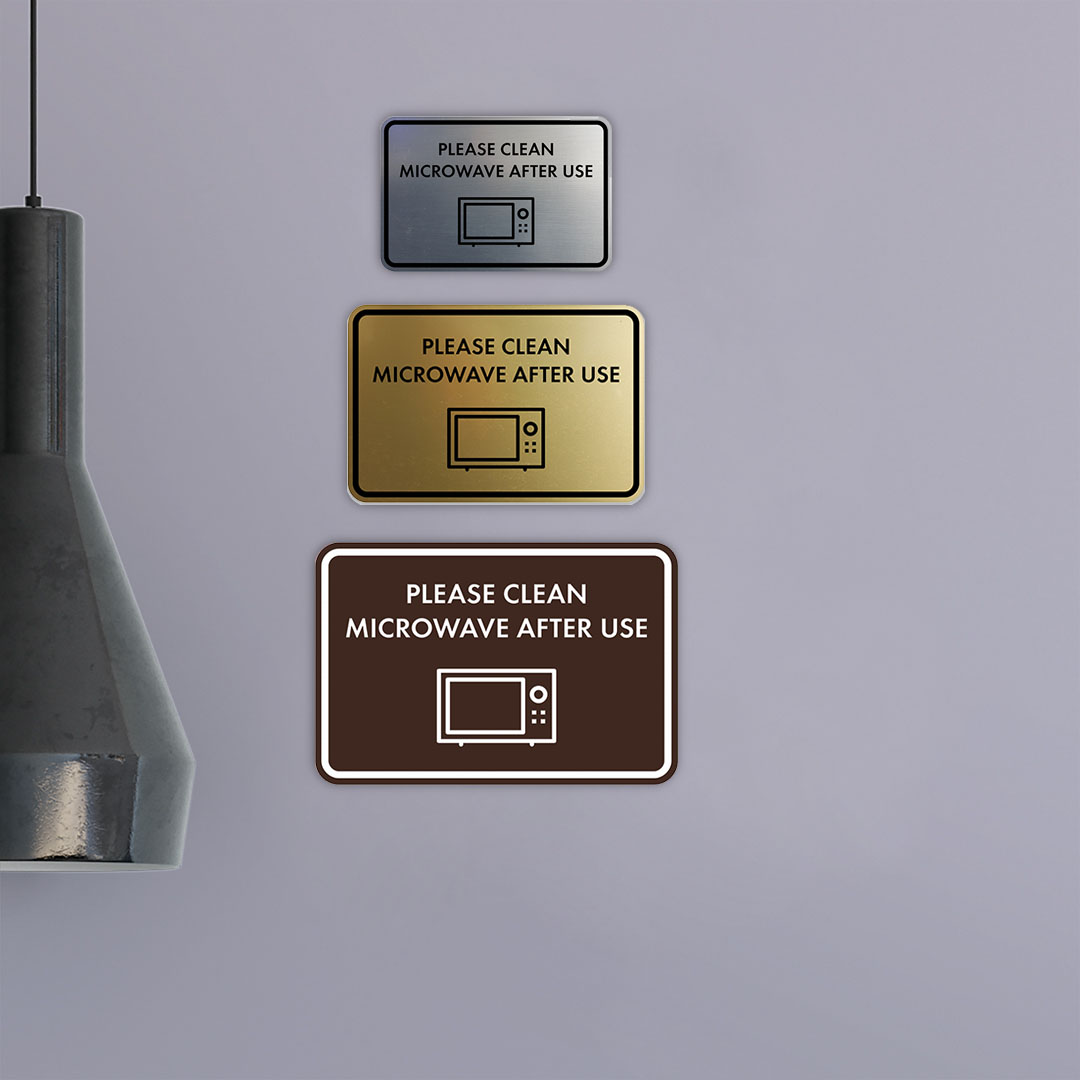 Classic Framed Please Clean Microwave After Use Wall or Door Sign | eBay