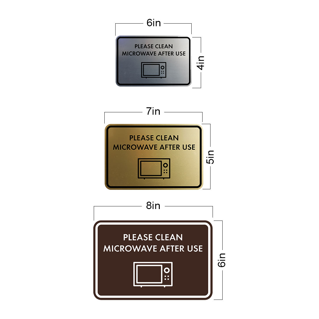 Classic Framed Please Clean Microwave After Use Wall or Door Sign | eBay