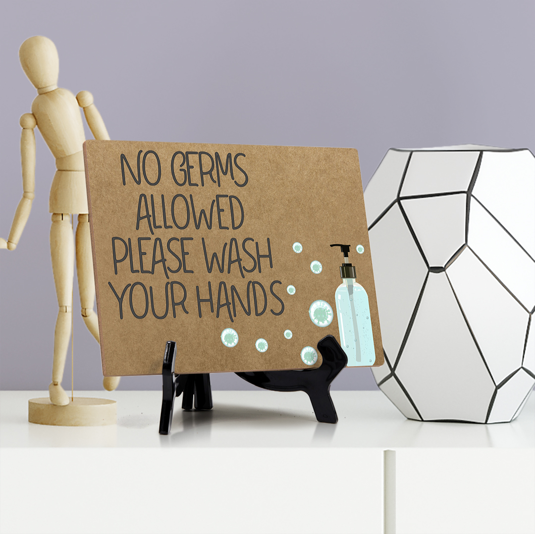 No Germs Allowed Please Wash Your Hands, Hygiene Sign, 6" x 8" | eBay