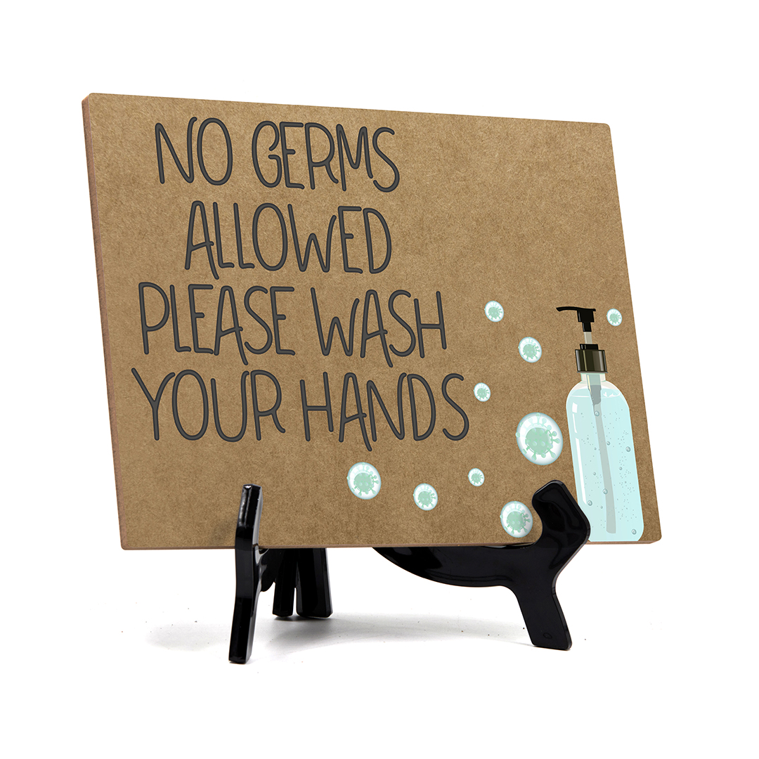 No Germs Allowed Please Wash Your Hands, Hygiene Sign, 6" x 8" | eBay