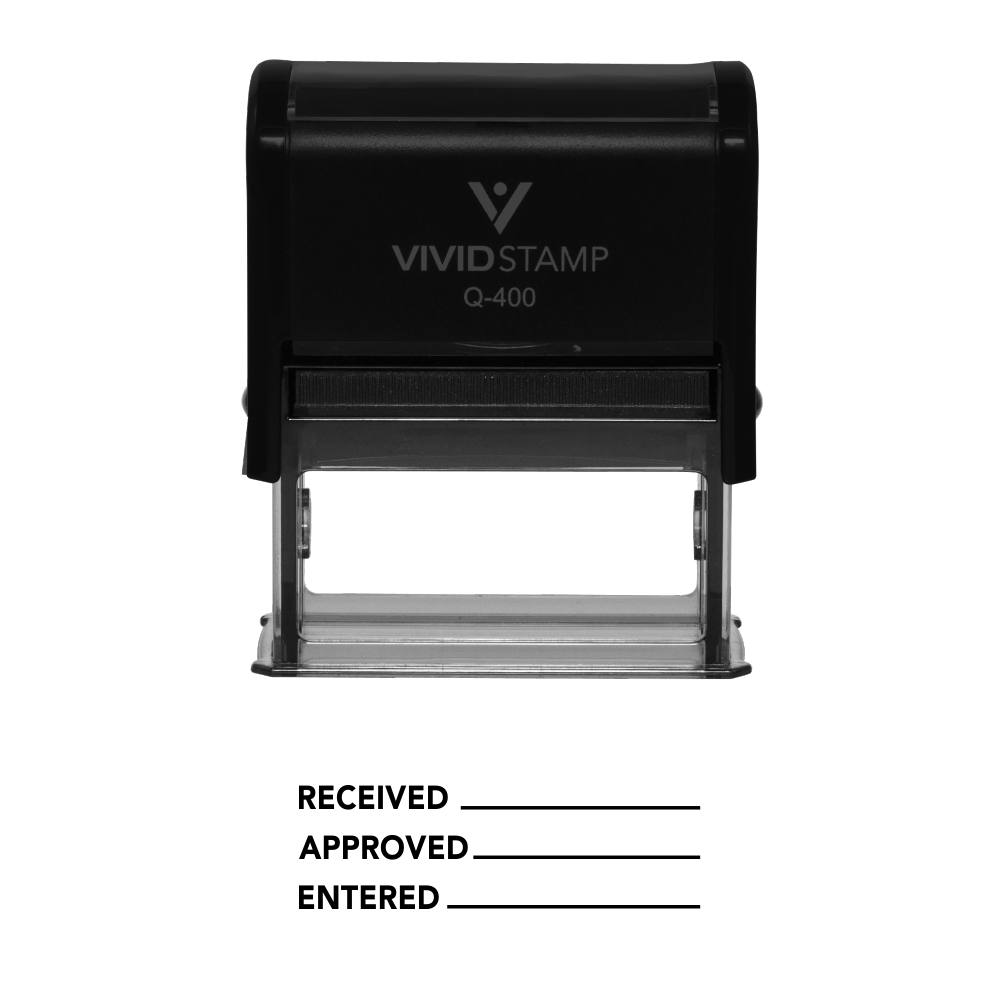 Received Approved Entered Self Inking Rubber Stamp | eBay
