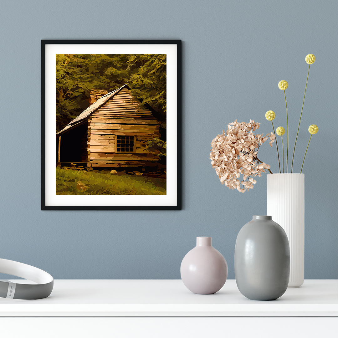 Secluded Country Cabin, Framed Print Sign Easy Installation ...