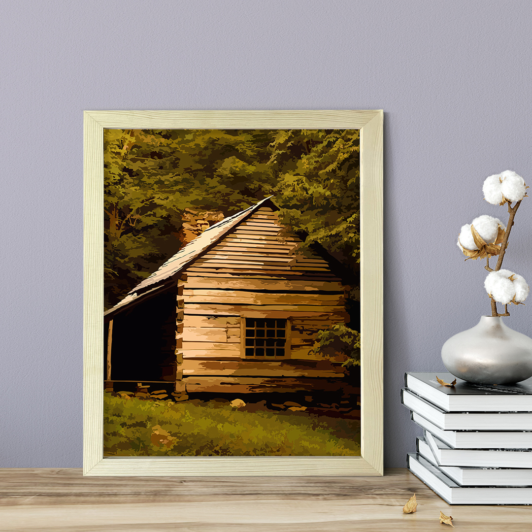 Secluded Country Cabin, Framed Print Sign Easy Installation ...