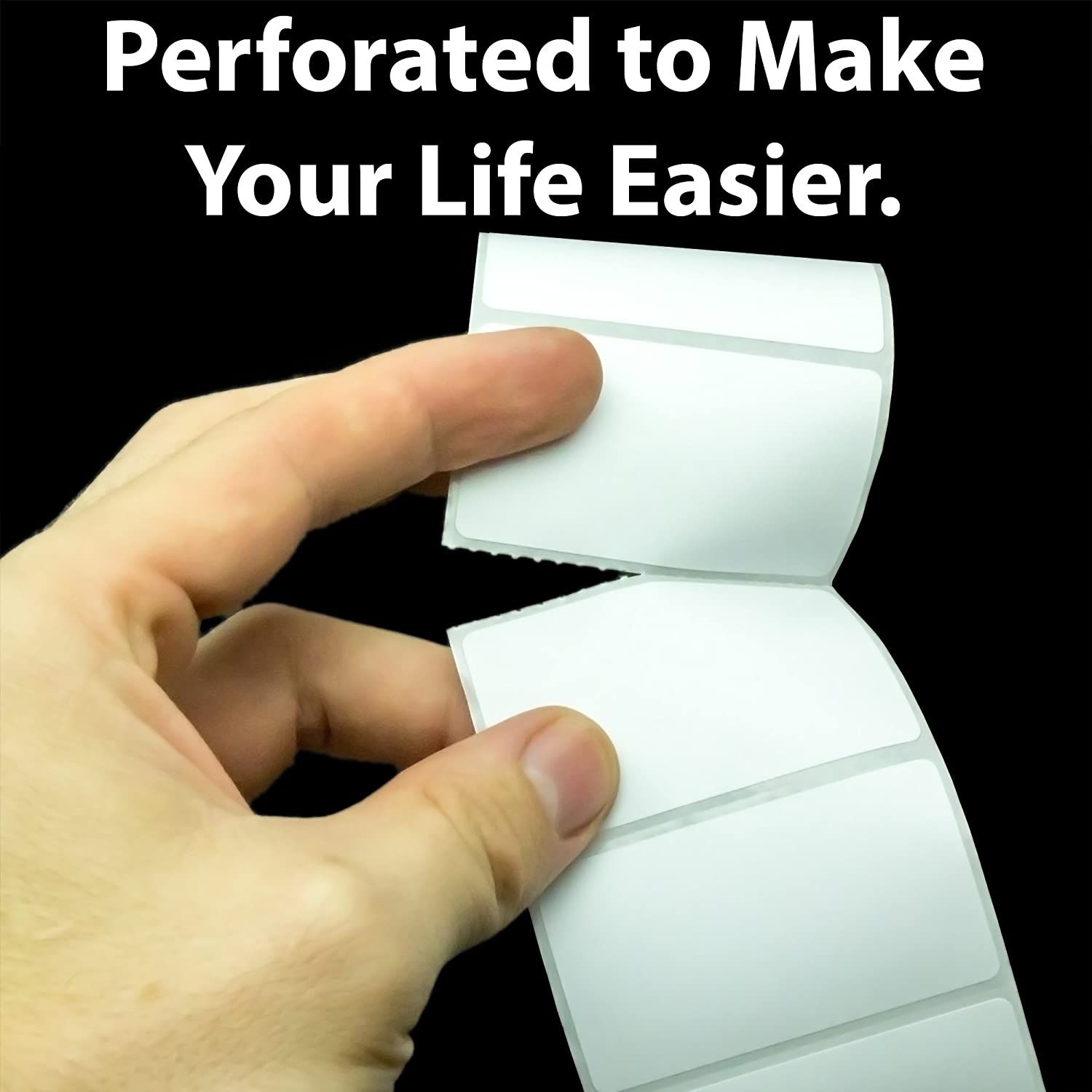 Thermal Labels for Zebra Barcode Printer 2x1 Sticker Perforated Rolls ...