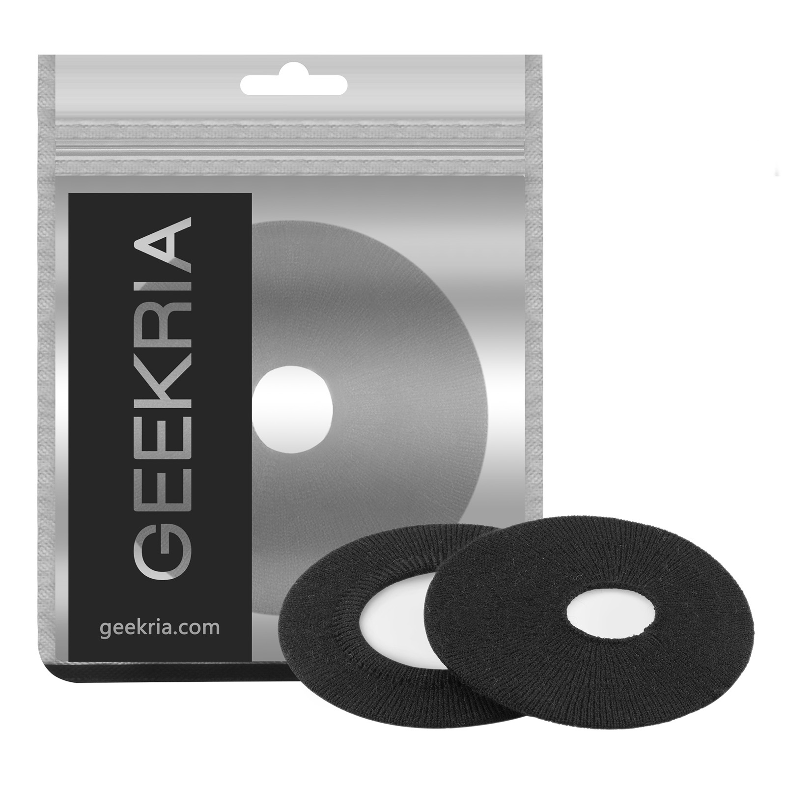 Geekria 2 Pairs Washable Headphone Covers Fits S Headsets (Black ...