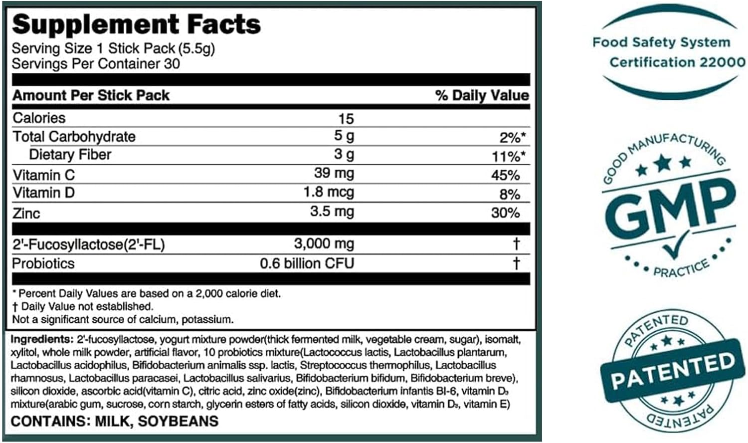 MOMSTAMIN 2'-FL HMO Prebiotics & Probiotics for Immune & Digestive ...