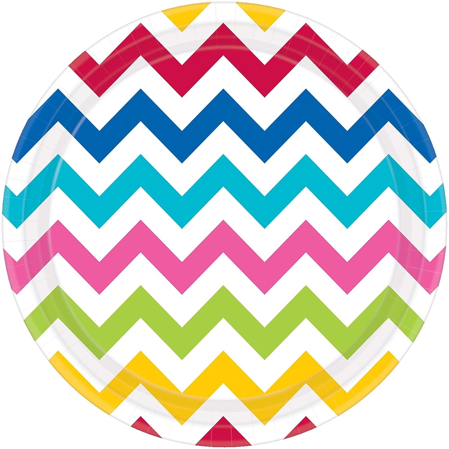 Chevron Polka Dot Modern Theme Birthday Party 9" Paper Dinner Plates 15 ...