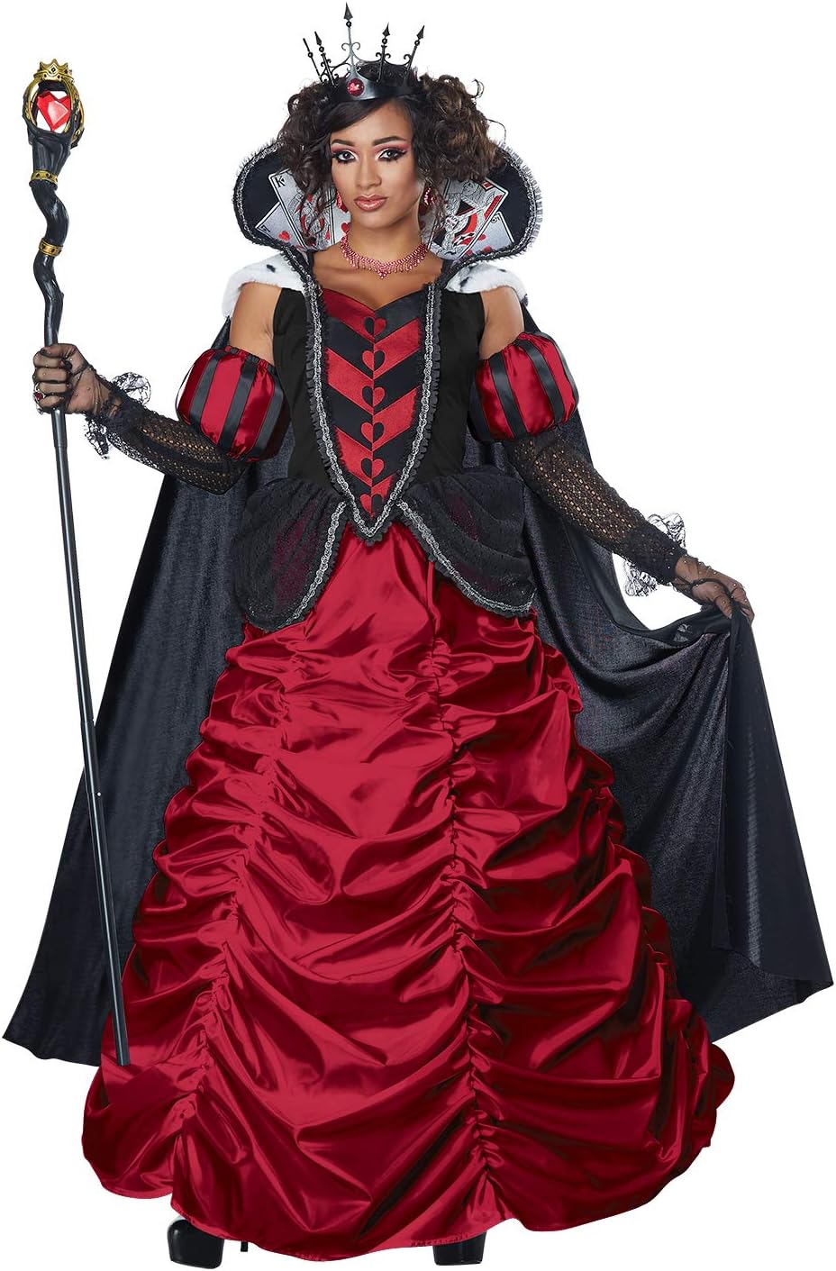 Dark Queen of Hearts Platinum Collection Fancy Dress Up Halloween Adult ...