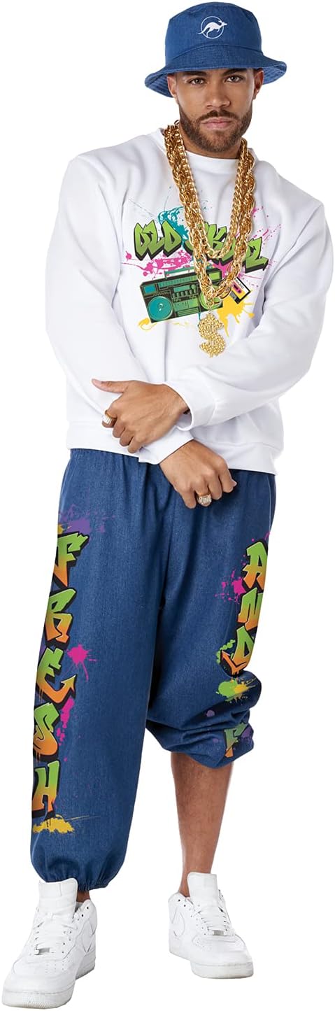 90's Hip Hop Rapper Rap Star Pop Retro Fancy Dress Up Halloween Adult ...