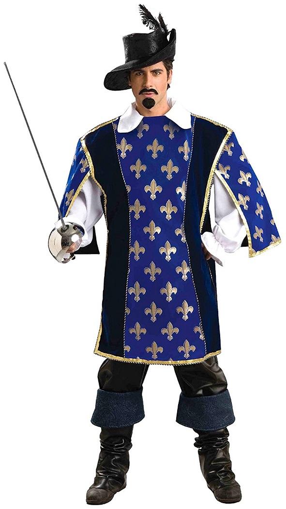 Musketeer Medieval Renaissance Fancy Dress Up Halloween Deluxe Adult ...