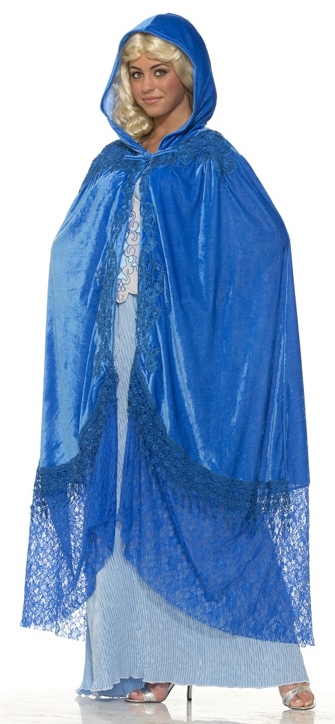 Elegant Cape Medieval Maiden Fancy Dress Up Halloween Costume Accessory ...