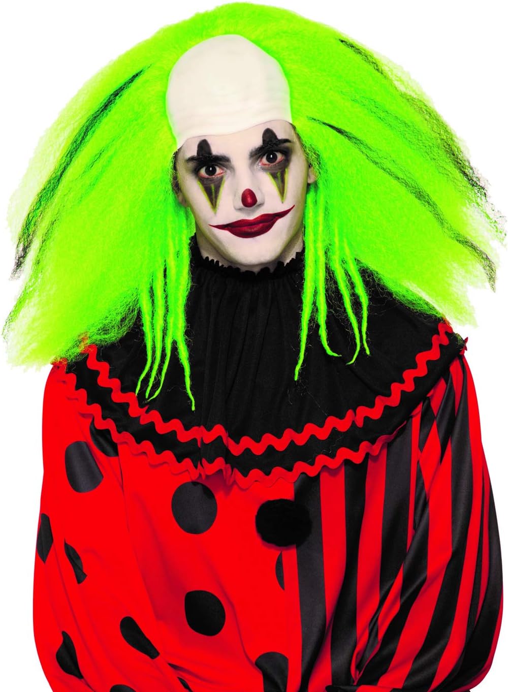 Evil Clown Wig Carnival Fancy Dress Halloween Adult Costume Accessory 3 ...