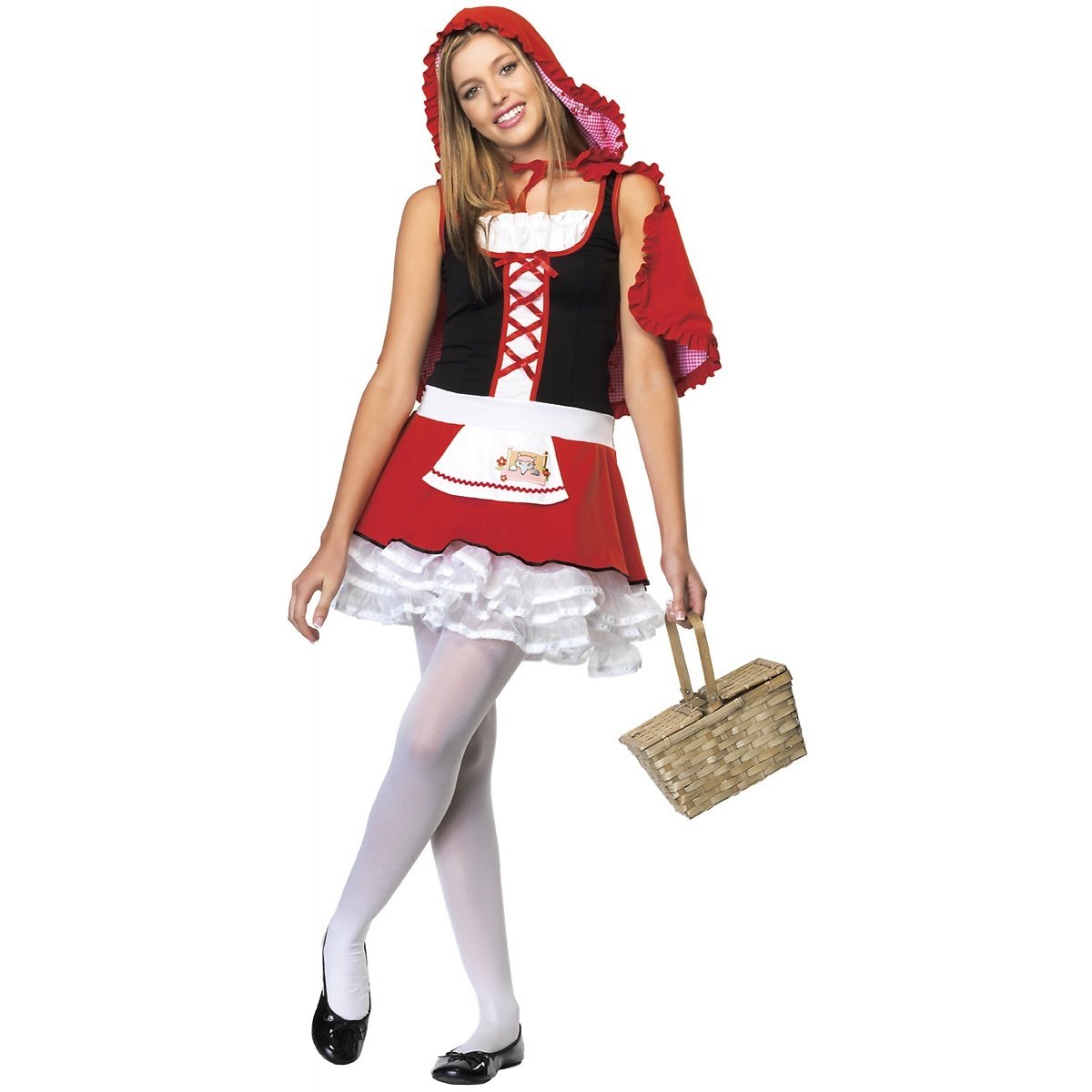 Lil' Miss Red Riding Hood Fairy Tale Cute Fancy Dress Up Halloween Teen ...
