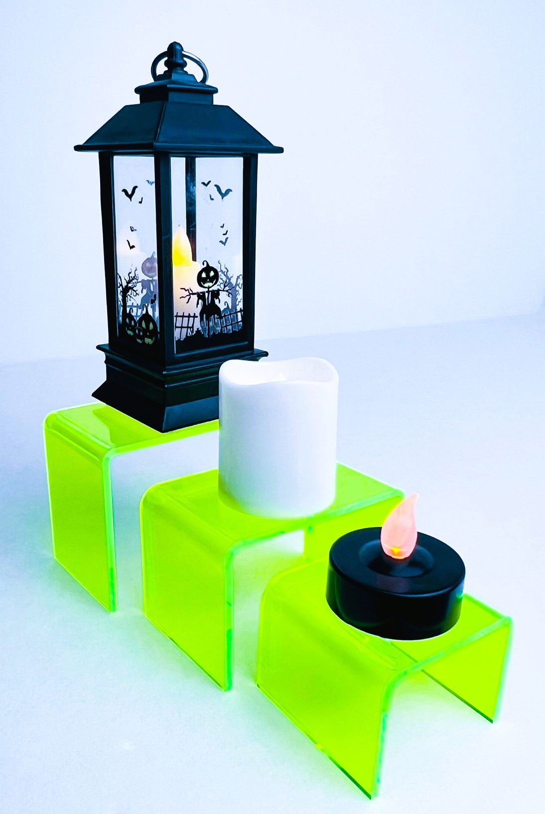 T'z Tagz 2 Inch Deep 3 Piece Acrylic Riser Display Stand Color ...