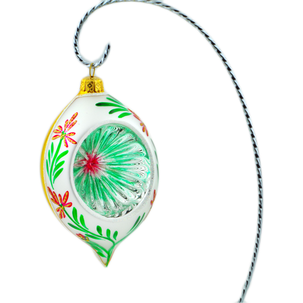 Polish Pottery Christmas Ball Ornament 6" Yellow Spring | eBay