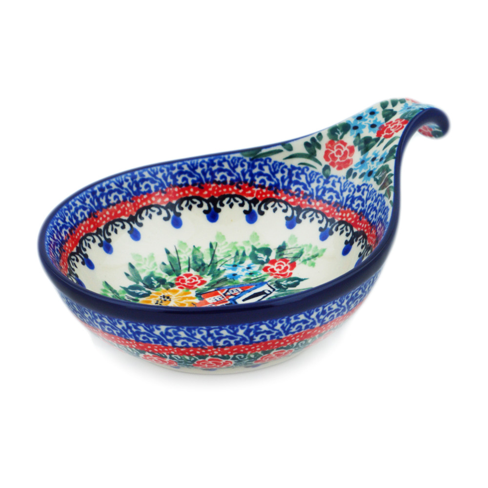 Polish Pottery Condiment Dish 7" Ceramika Artystyczna Hidden Cottage ...