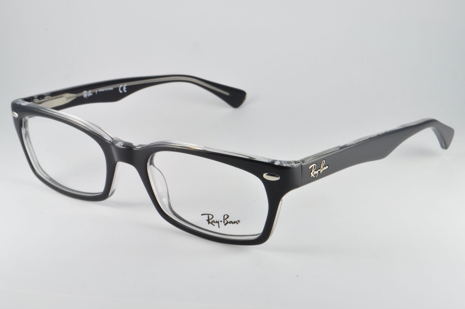 NEW Ray Ban RX-5150-2034 Black Transparent 50mm Eyeglasses 👓 ...