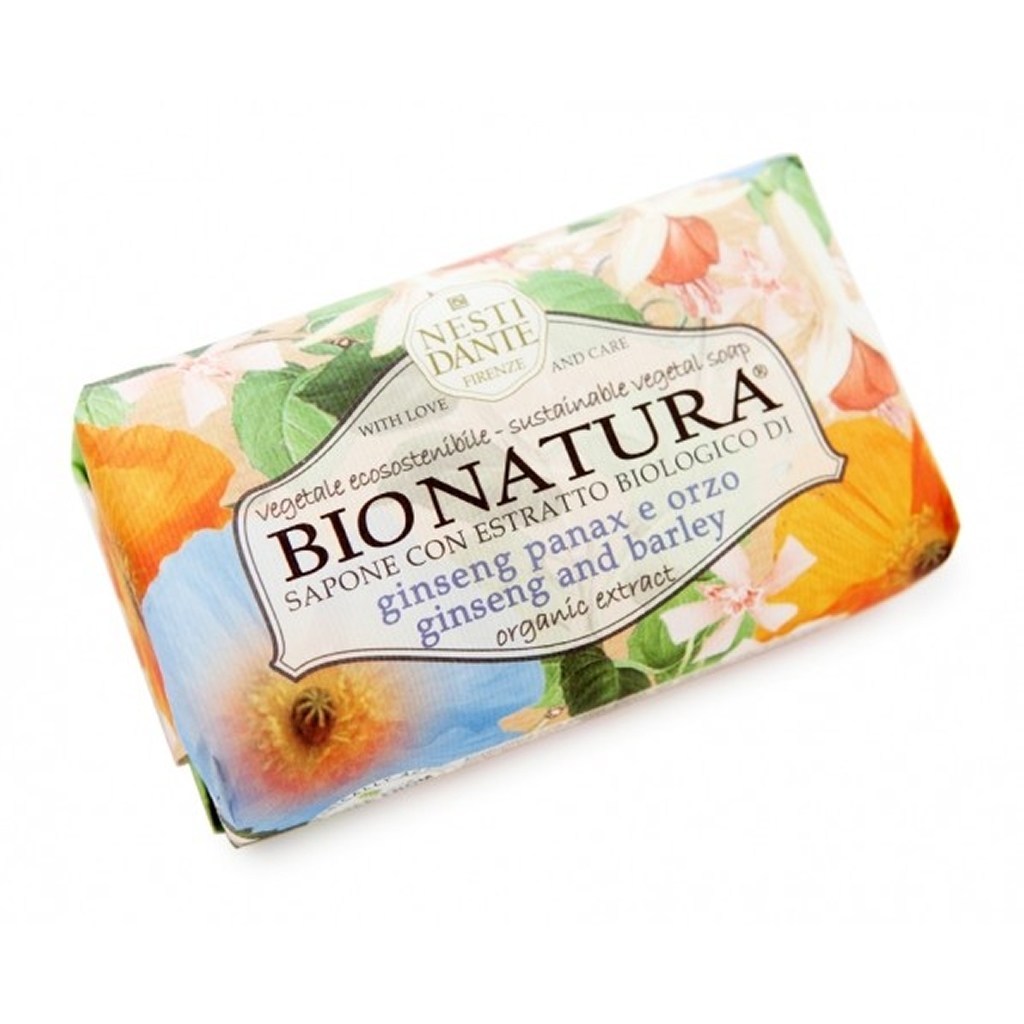 6 Bars Nesti Dante Bionatura Ginseng Panax & Barley Italian Soaps Vegan ...