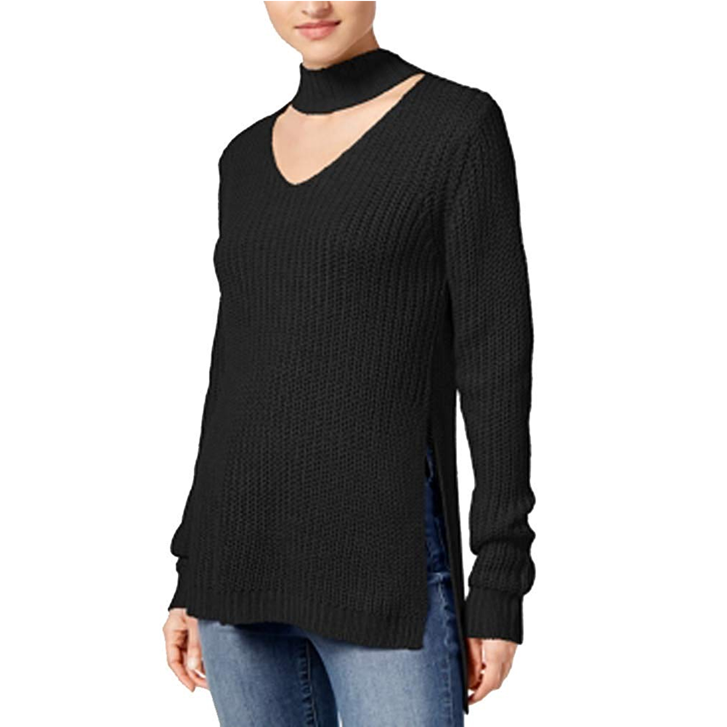 Planet Gold Juniors Cutout Turtleneck Pullover Sweater | eBay