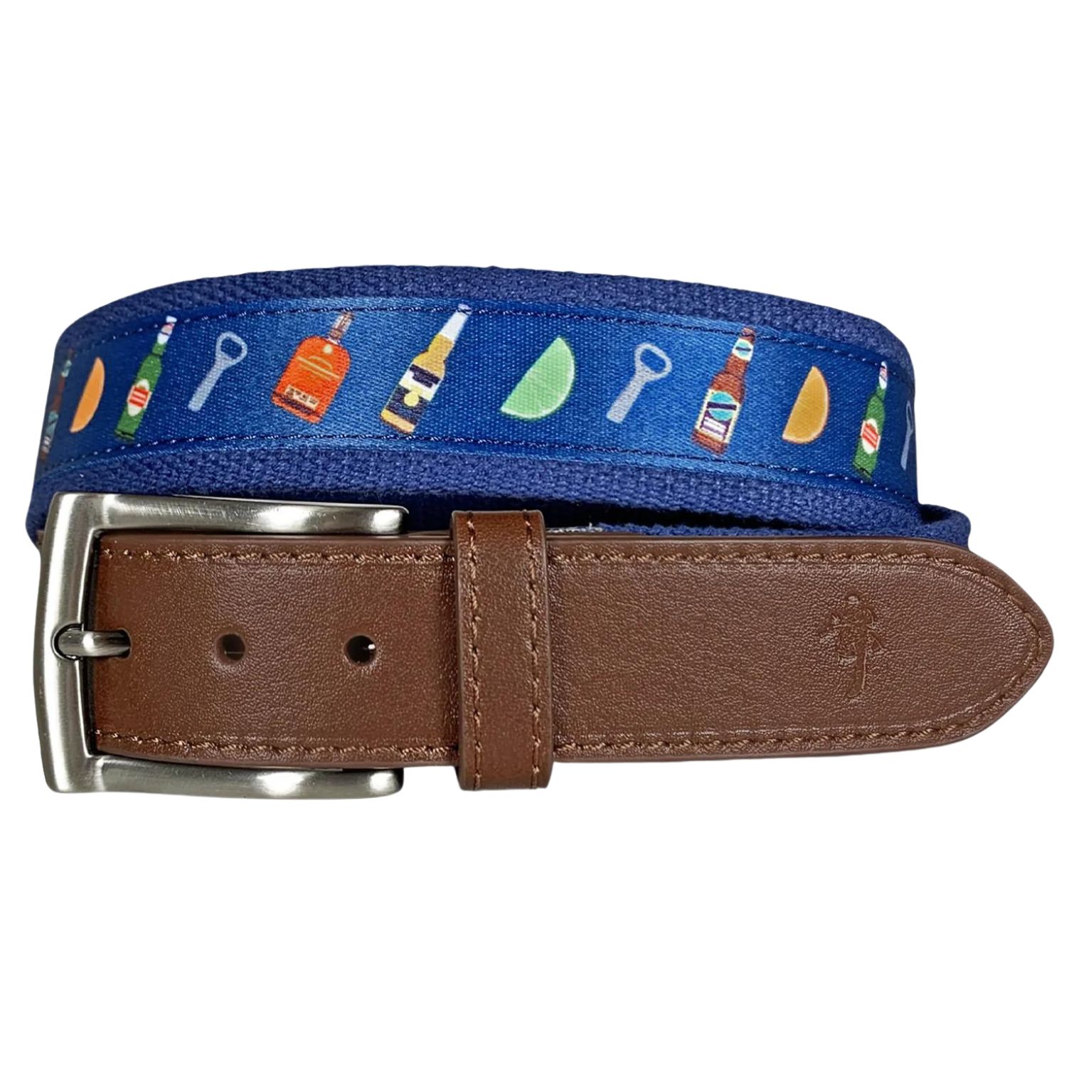 Mad Golfer Mens Another Round Ribbon Overlay Webbed Golf Belt | eBay