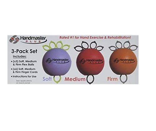 Handmaster Plus 3 Piece Physical Therapy Hand Exerciser (Colours May ...