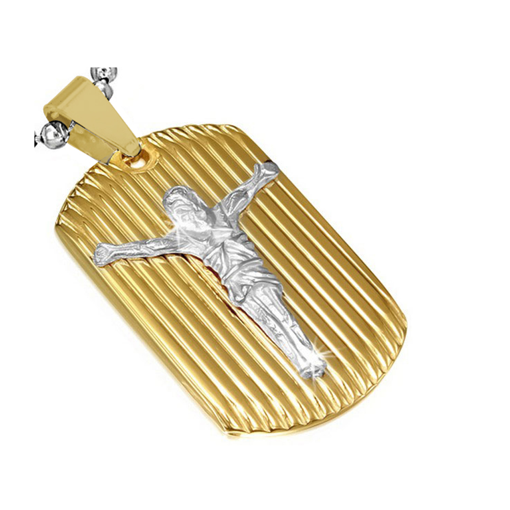 Stainless Steel Black Silver Religious Jesus Crucifix Pendant Necklace ...