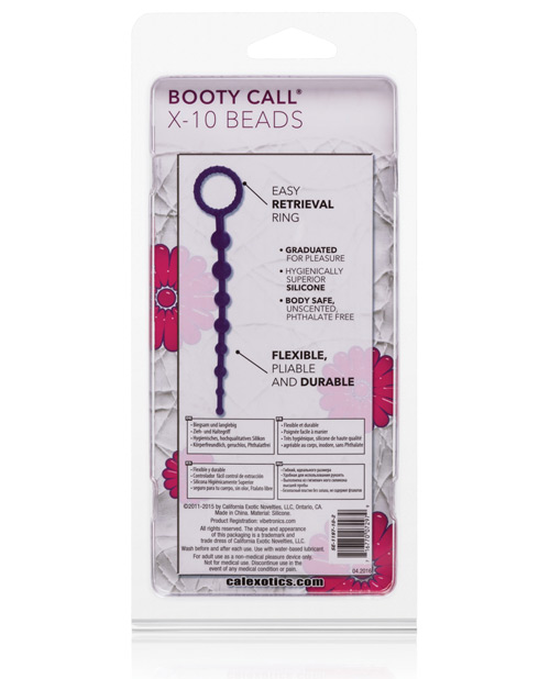 Booty Call X10 Bendable Flexible Pure Silicone Anal Beads Butt Plugs ...